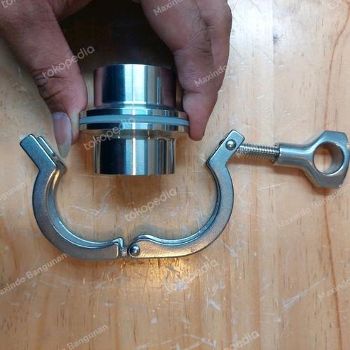 Jual Clamp Ferrule Sanitary Complete Stainless SS304 6" Inch Komplit ...