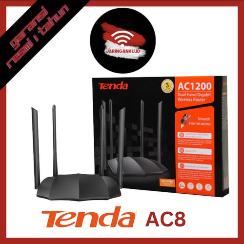 Jual Tenda AC8 AC1200 IPv6 Dual-Band Gigabit Wireless Router Wifi ...