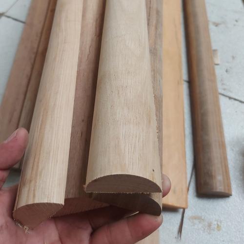 Jual kayu setengah lingkaran 48mm x 2m-profil kayu-dowel kayu belah ...