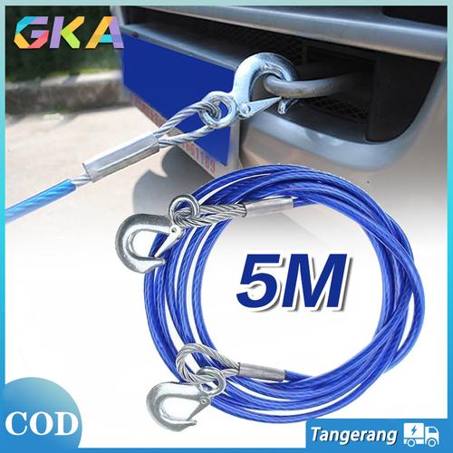 Jual Automobile Wire Tow Rope 5 Meter-Tali Derek Penarik Mobil Kawat ...