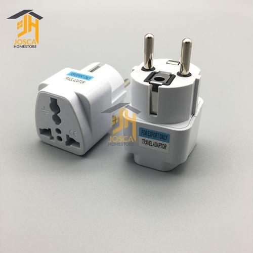 Promo Over Steker Adaptor 2 Kaki Travel Adapter ke Universal/ DE/ Tipe ...