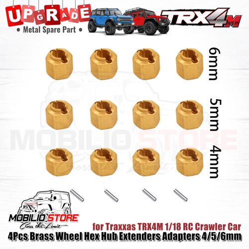 Jual 4 Pcs Brass Wheel Hex Hub Extenders Adapters 4/5/6mm for Traxxas ...
