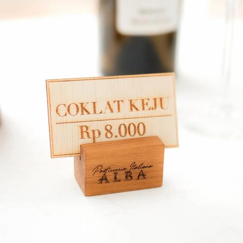 Jual Name Tag/Food Tag display kayu jati - Kab. Tangerang - Paragon ...