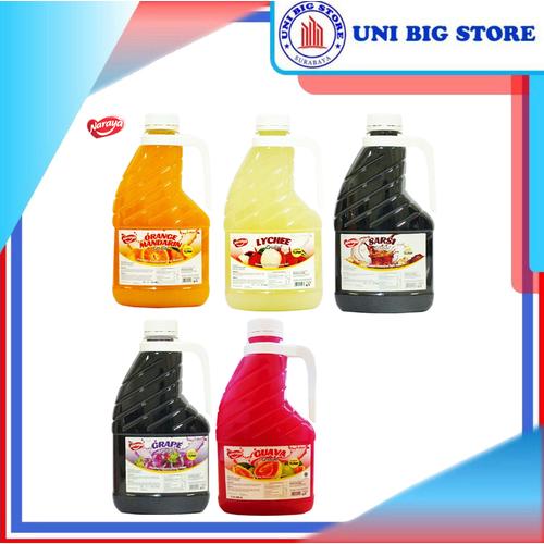Jual Naraya Cordial Sirup Guava Sarsi Grape Orange Leci 1 Liter Syrup ...