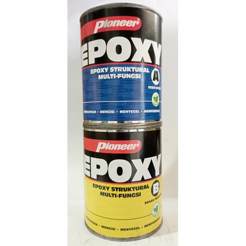 Jual LEM PIONEER ALL PURPOSE EPOXY 1/2 PINT (1 SET 2 KALENG = 713g ...