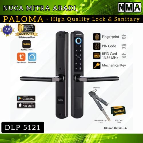 Jual HANDLE KUNCI PINTU DIGITAL SMART DOOR LOCK WIFI BLACK PALOMA DLP ...