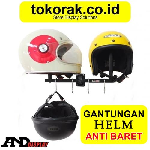 Jual GANTUNGAN HELM MOTOR RAK TEMPAT HELM DISPLAY SERBAGUNA MURAH ...