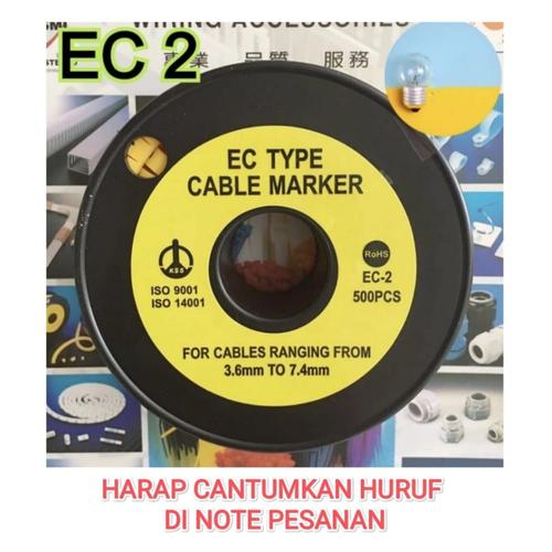 Jual kabel cable marker huruf A - Z EC-2 EC cable marker - N - Jakarta ...