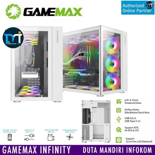 Jual GAMEMAX Infinity - Tempered Glass Mid-Tower ATX Gaming Case ...