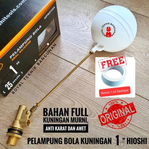 Jual Pelampung Air Bola Kuningan Toren 1" inch HIOSHI / Tandon Tangki ...