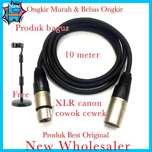 Jual Kabel Audio power mixer mic ampli XLR Canon Male to female 10 ...