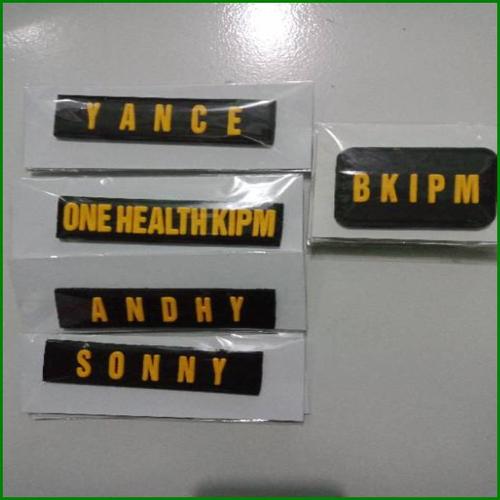 Jual Custom Nametag/Papan Nama/Label Dada Pesanan Khusus Patch Rubber ...