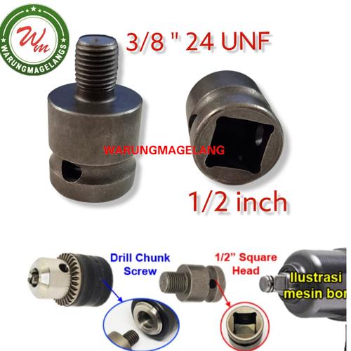 Jual Adaptor konektor adapter mesin impact cordless 1/2 inch jadi mesin ...