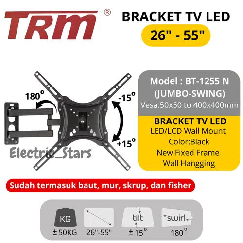 Jual Bracket TV LED/LCD 26-55 inch Swivel/Swing TRM - Kota Pekanbaru ...