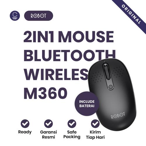 Jual Robot Mouse 2in1 M360 Multi-Device Bluetooth Wireless Silent Click ...