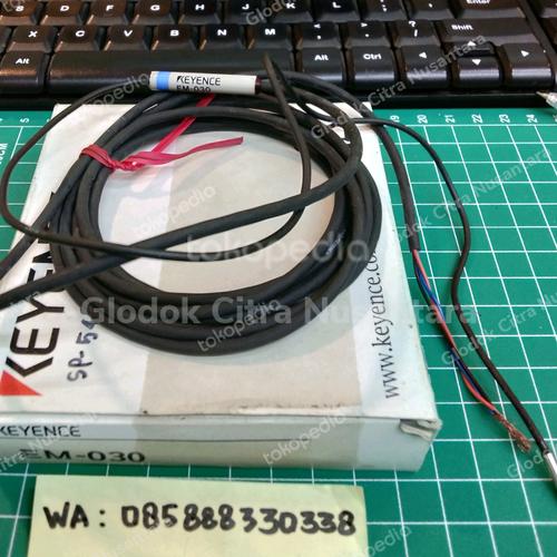 Jual KEYENCE Sensor Jarak EM-030 dengan In-Cable Amplifier F3, NPN ...