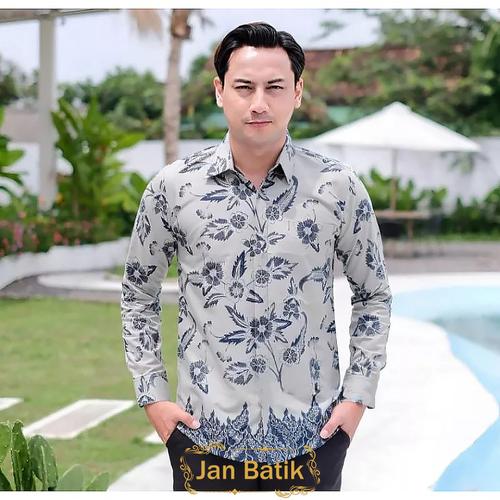Jual BAJU BATIK PRIA LENGAN PANJANG SLIM FIT BAJU KONDANGAN PRIA - S ...
