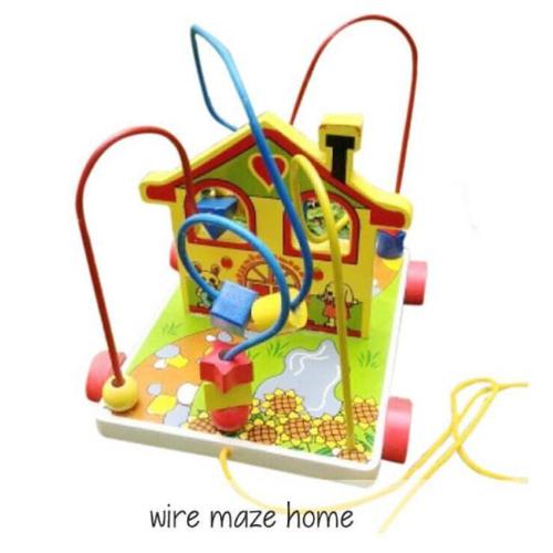 Jual Mainan Edukasi Puzzle Manik Kawat Bentuk Rumah - Wire Maze Game ...