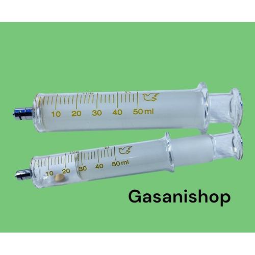 Jual Syringe Spuit Metal Glass 50 ml / Syringe Glass 50ml/cc - Kab ...