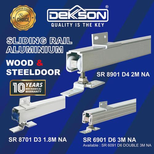 Jual Rel Pintu Sliding Aluminium Dekkson D4 panjang 2 meter komplit set ...