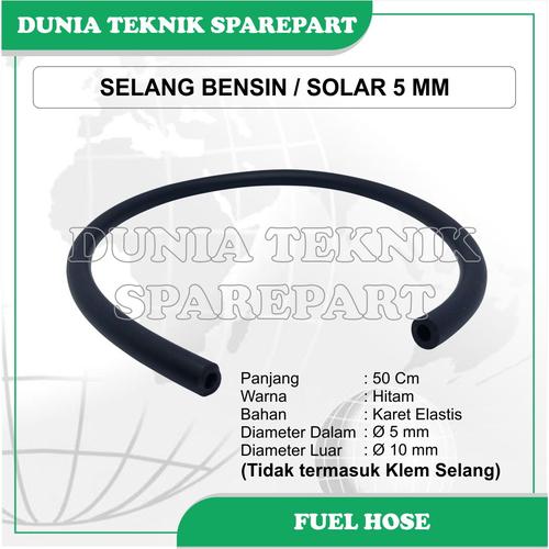 Jual FUEL HOSE / SELANG BENSIN / SELANG SOLAR 5MM UNTUK MESIN & GENSET ...