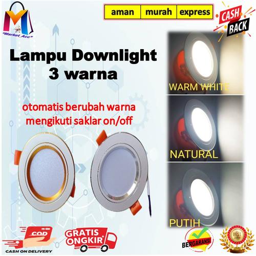 Jual LAMPU DOWNLIGHT LED 3 WARNA 5WATT/ LAMPU ATAP PLAFON - kabel usb ...