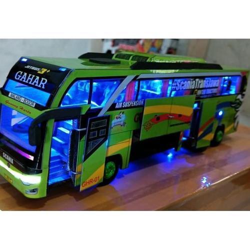 Jual Mainan Miniatur Bus Gunung Harta Full Spek Full Interior Dari ...