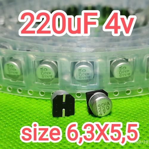 Jual Solid kapasitor capasitor elko elco SMD 220uf 4v original nippon ...