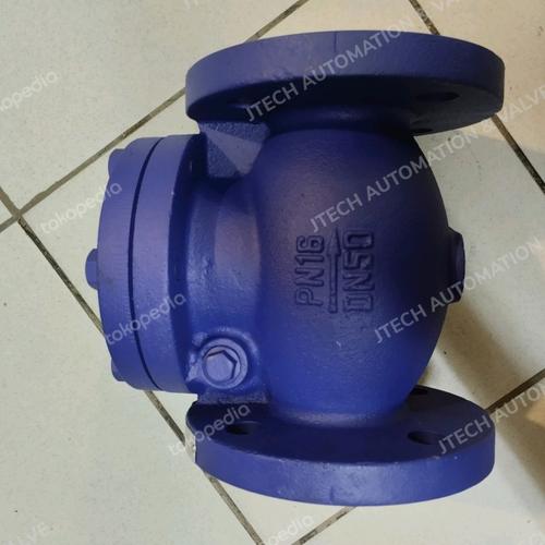 Jual swing check valve cast iron pn16 flange 2" inch / DN 50 - Jakarta ...