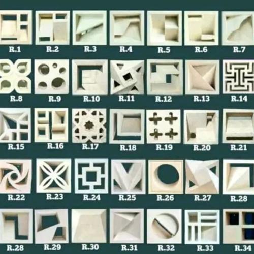 Jual Roster Beton Minimalis/ Roster Unik /Roster moderen - Abu-abu ...