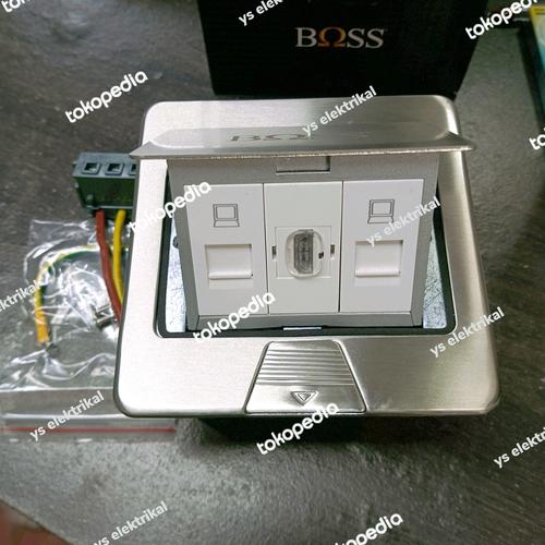 Jual Boss/Stop Kontak Lantai/HDMI Double Outlet Data Cat6 - Jakarta ...