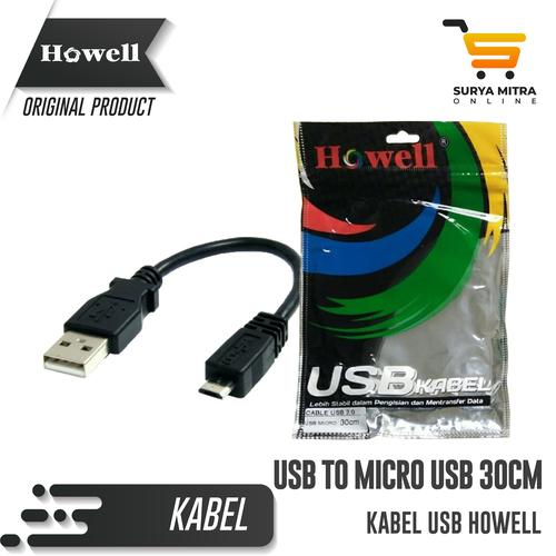 Jual Kabel USB to Micro USB 30CM Howell / Kabel Data USB to Micro USB ...