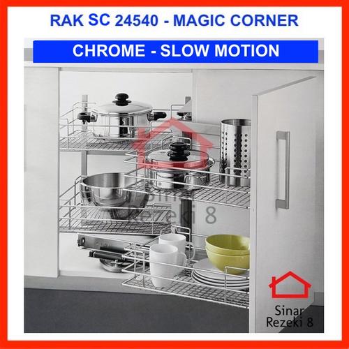 Jual Rak Magic Corner Vitco SC 24540 / Dapur Sudut Putar Panci Wajan ...