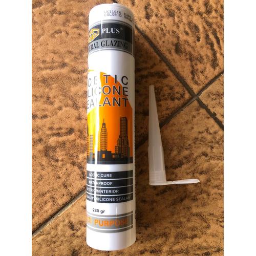 Jual Silicone Sealant Lem Kaca Silikon Silen GG A plus Asam - Putih ...