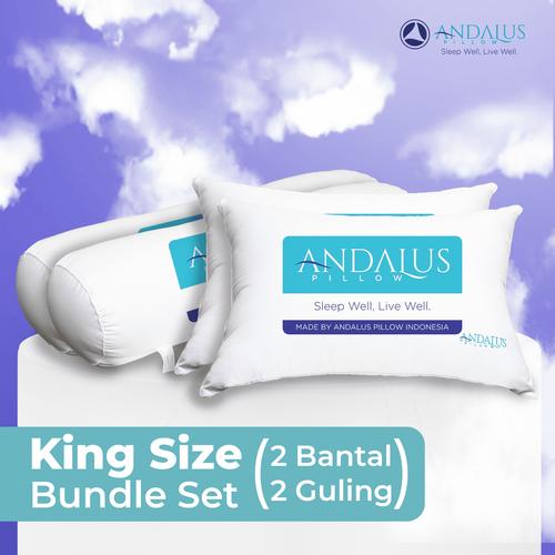 Jual Paket Bundling 2 Set Bantal Guling Tidur Andalus King Size - Kota ...