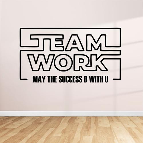 Jual Wall Cutting Sticker Team Work Office Stiker Dinding Kaca Quotes ...