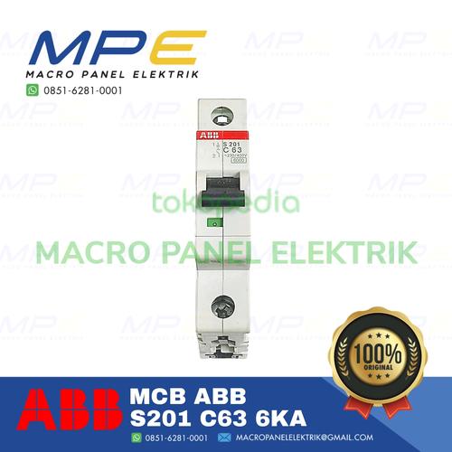 Jual MCB ABB S201 C63 6kA / MCB ABB S201 63A 1P 63A 1 Phase 6kA Original - Jakarta Pusat - MACRO ...