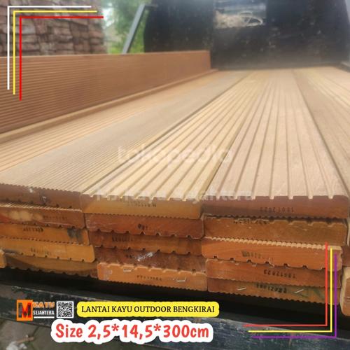 Jual Lantai Kayu Outdoor Murah Decking Bengkirai Jumbo 300 cm - Kota ...