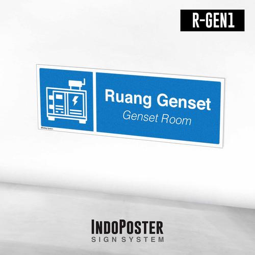Jual Stiker Safety Sign K3 Penanda Ruang Rumah Penyimpanan Genset Room ...