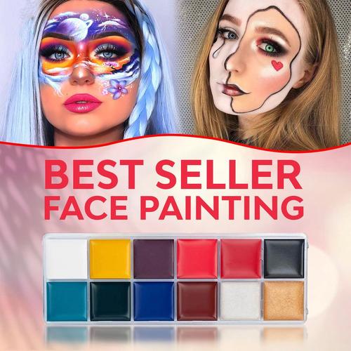 Jual 12 Warna Face Painting Body Painting DIY Face Make Up Cat Wajah ...
