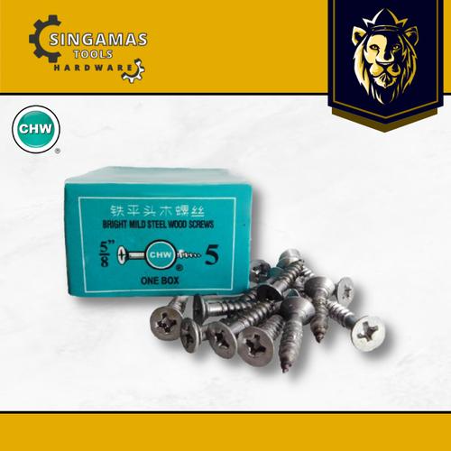 Jual CHW Sekrup Kayu 5/8" x 5mm - Bright Mild Steel Wood Screws - per ...