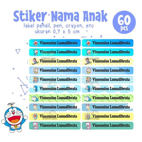 Jual Label nama anak stiker pensil - Doraemon - Kota Bandung - Kiddo ...