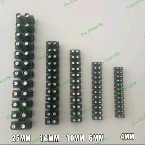 Jual Krustin Terminal Blok 4mm 6mm 10mm 16mm 25mm Hitam | Sambungan ...