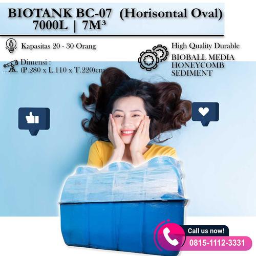 Jual TANGKI BIOTANK KAPASITAS 7000 Liter 7M3 / HORIZONTAL OVAL ...
