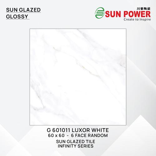 Jual SUNPOWER GLAZED TILE 60 X 60 G 601011 LUXOR WHITE GLOSSY SEMI ...