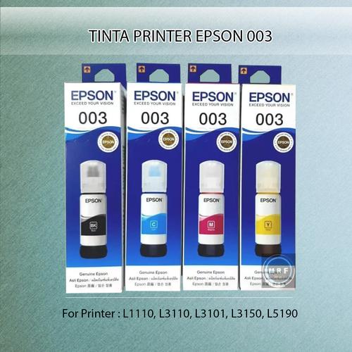Promo TINTA PRINTER EPSON 003 ORIGINAL L1110 L3100 L3101 L3110 L3150 ...