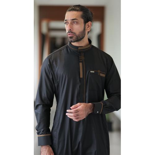 Jual Jubah Gamis Pria Shahama SH-099 Hitam - Hitam, S - Kab. Purwakarta ...