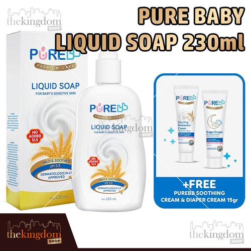 Jual PureBB Pure Baby Liquid Soap 230ml Sabun Mandi Cair Anak Bayi ...