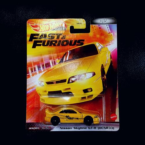 Jual Hot Wheels Premium Fast and Furious Nissan Skyline GTR R33 Yellow ...