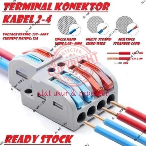 Jual Terminal Konektor Cabang 2 to 4 Kabel Konektor Splitter 2 - 4 LT ...